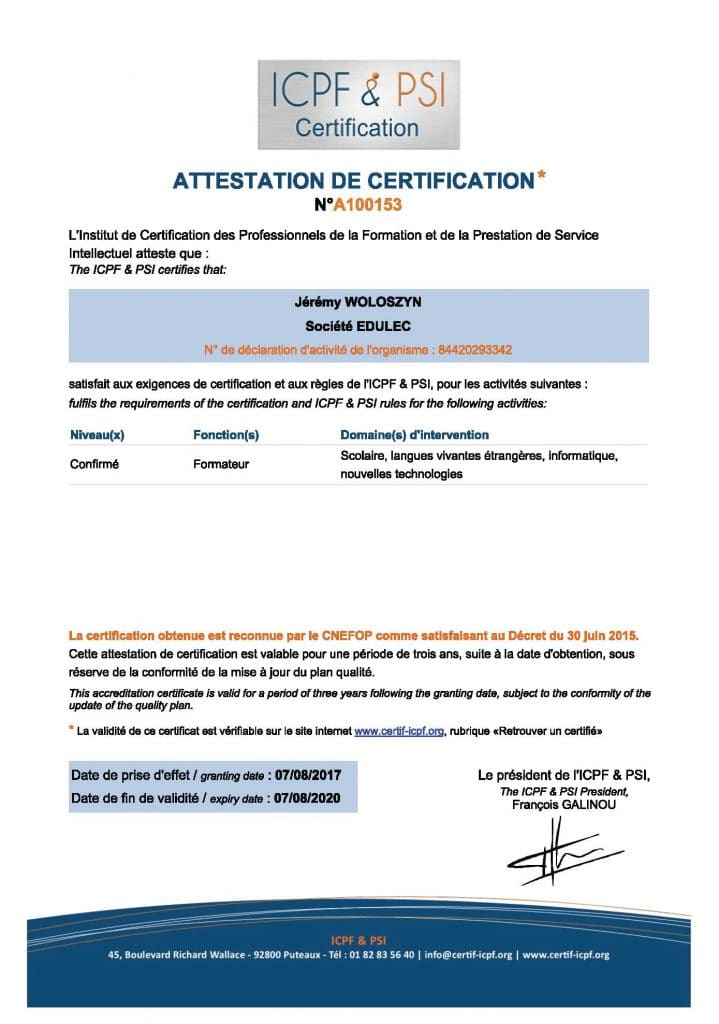 Notre engagement qualité | EDULEC, votre partenaire d’apprentissage